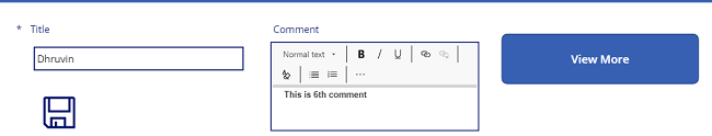 Display Appended Comments Version History From SharePoint List On PowerApps